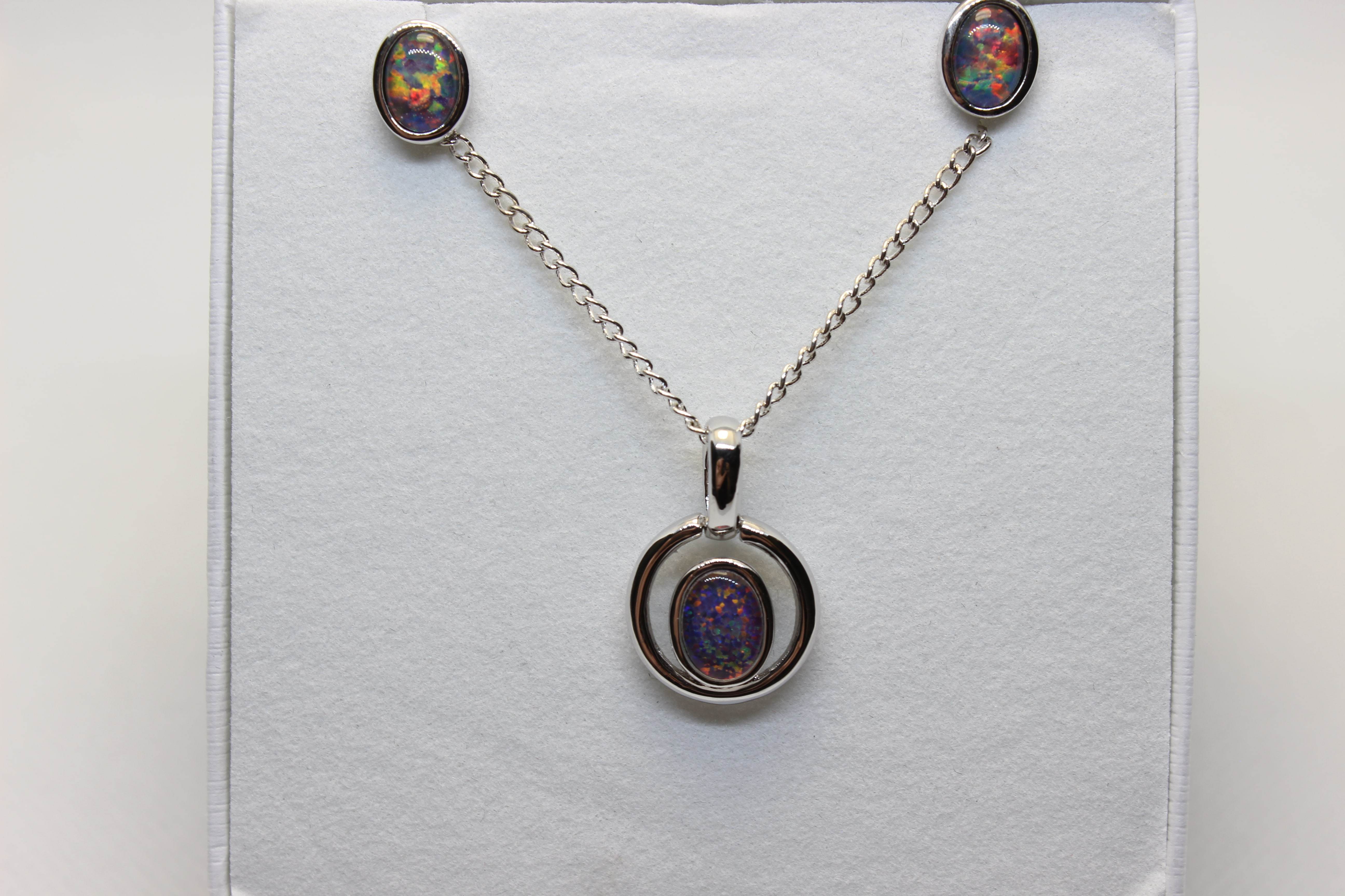 Australian Triplet Opal Set in Sterling Silver Setting – aopal